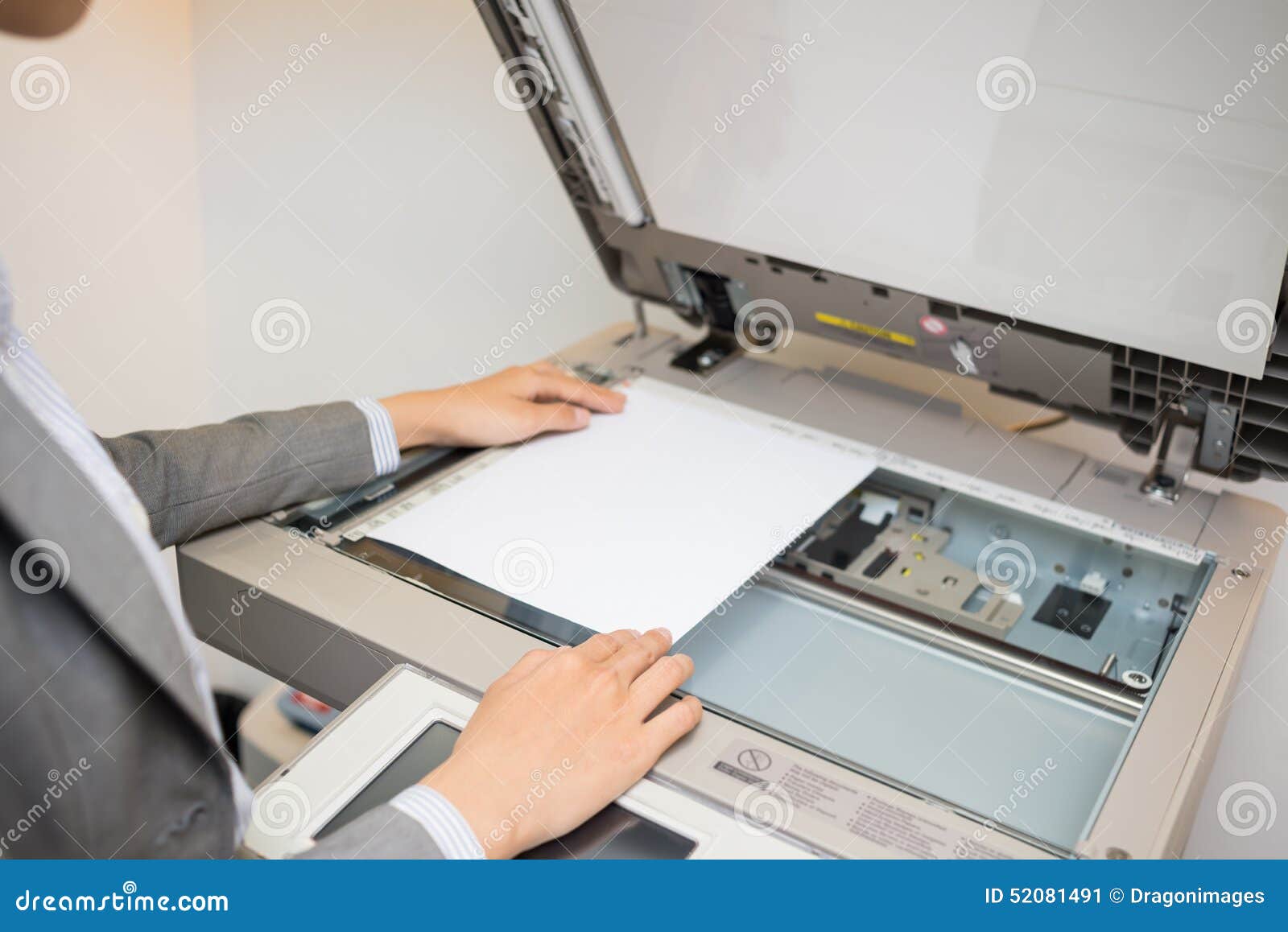 Copying document stock image. Image of machine, workplace - 52081491