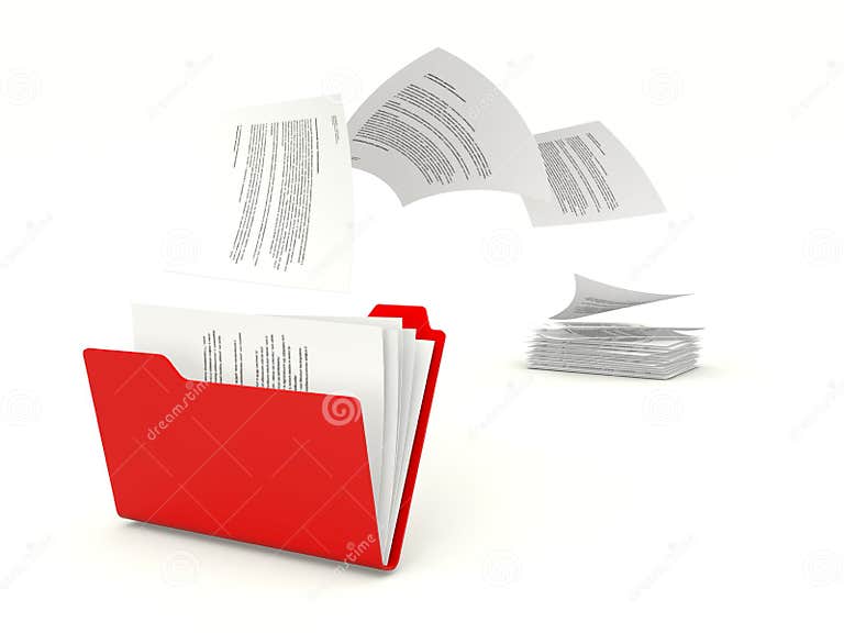Copying files to folder stock illustration. Illustration of business ...