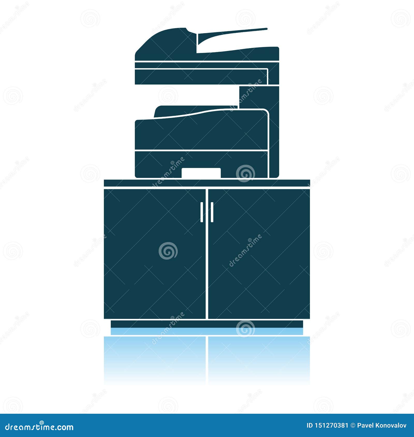 Copying Machine Icon stock vector. Illustration of output - 151270381
