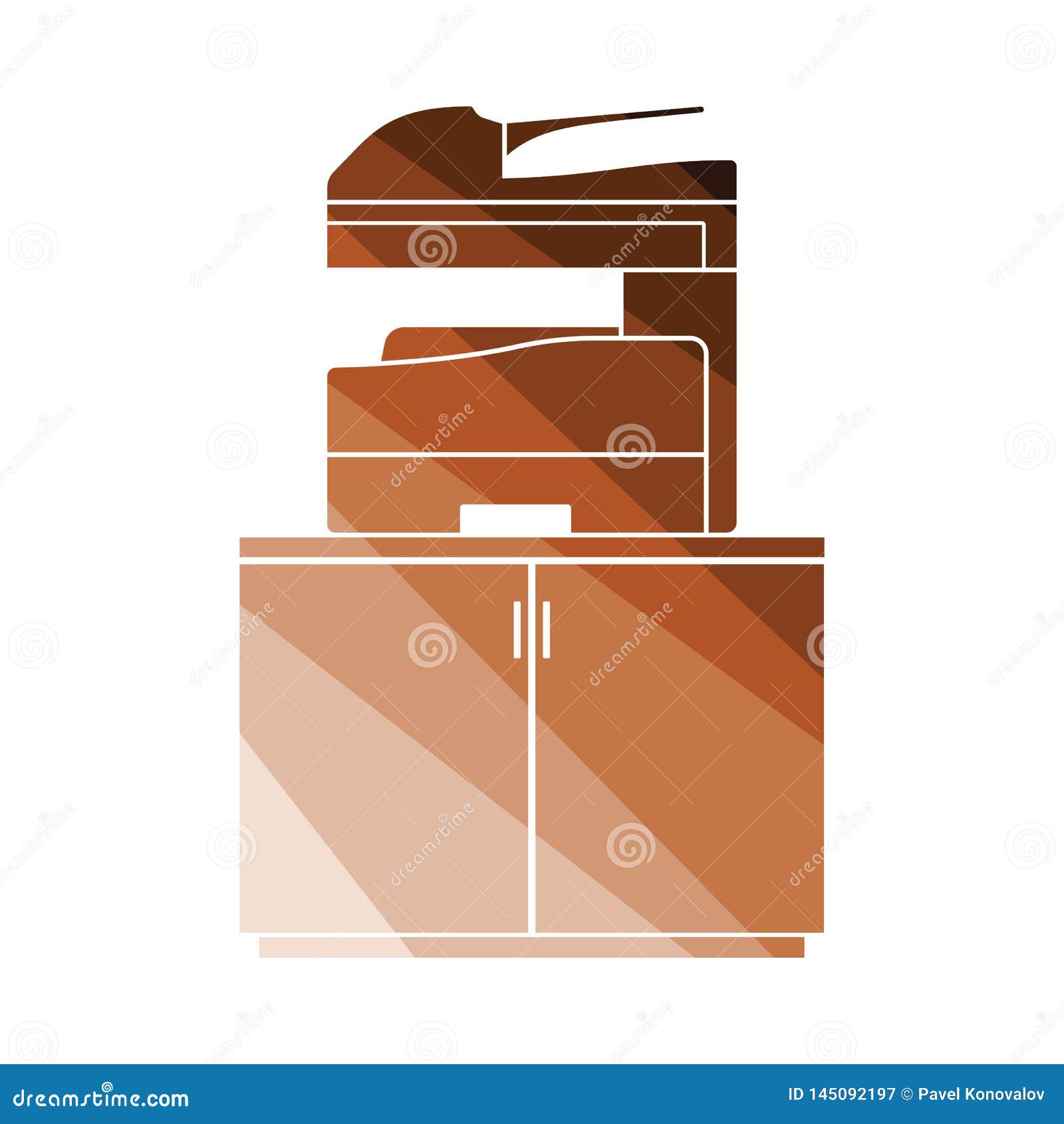 Copying machine icon stock vector. Illustration of object - 145092197