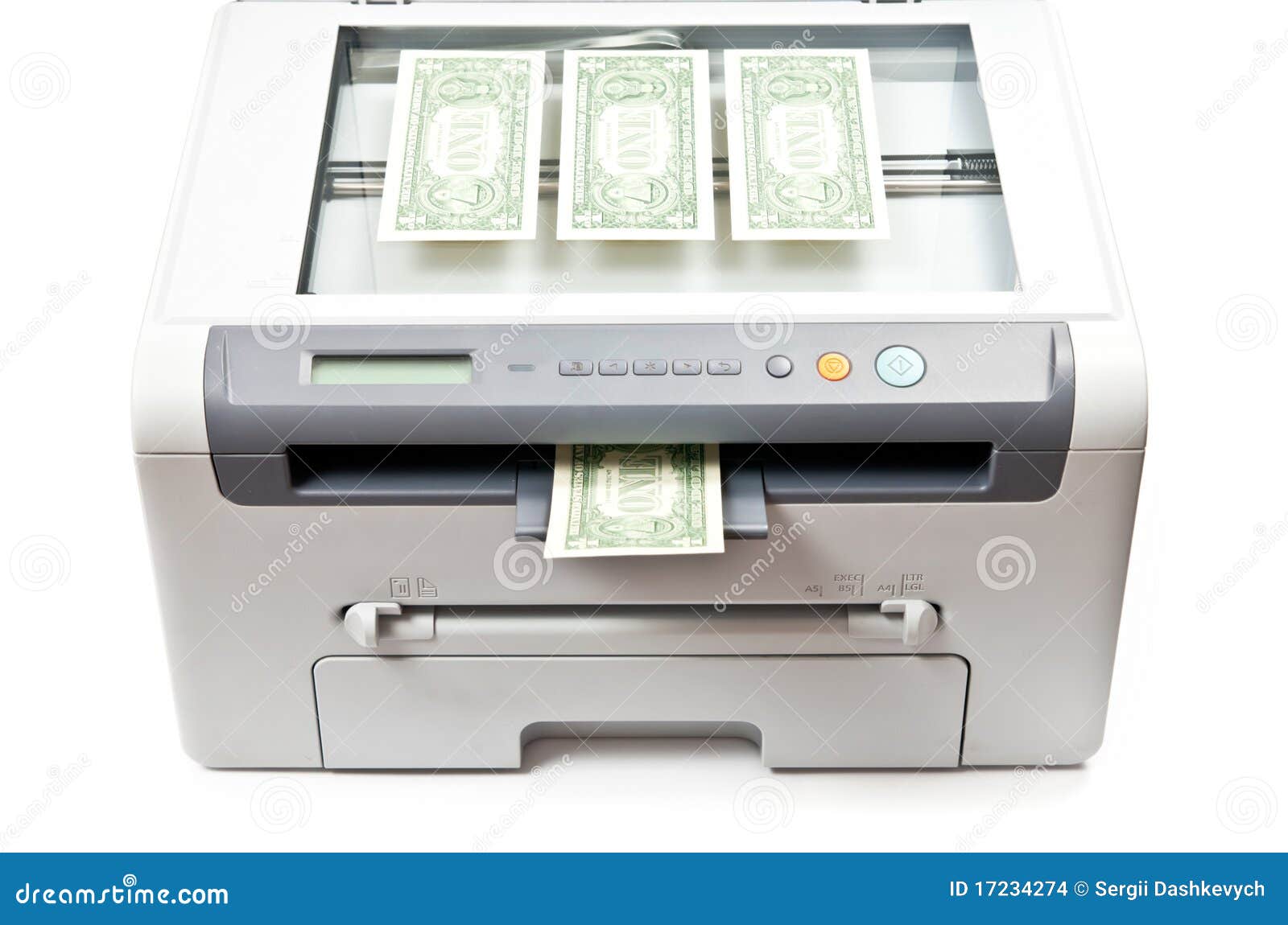 Copying money stock photo. Image of display, equipment - 17234274