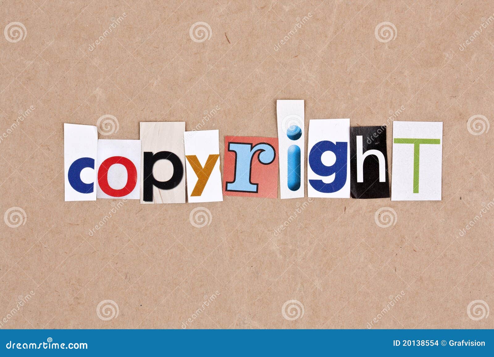 Copyright stock photo. Image of personal, paper, cutout - 20138554