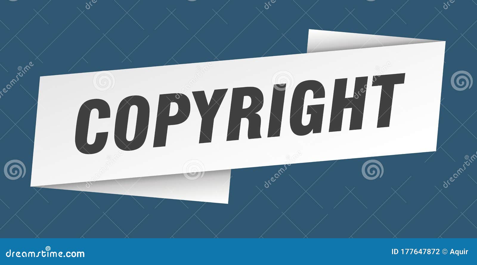 Copyright Banner Template. Copyright Ribbon Label Stock Vector ...