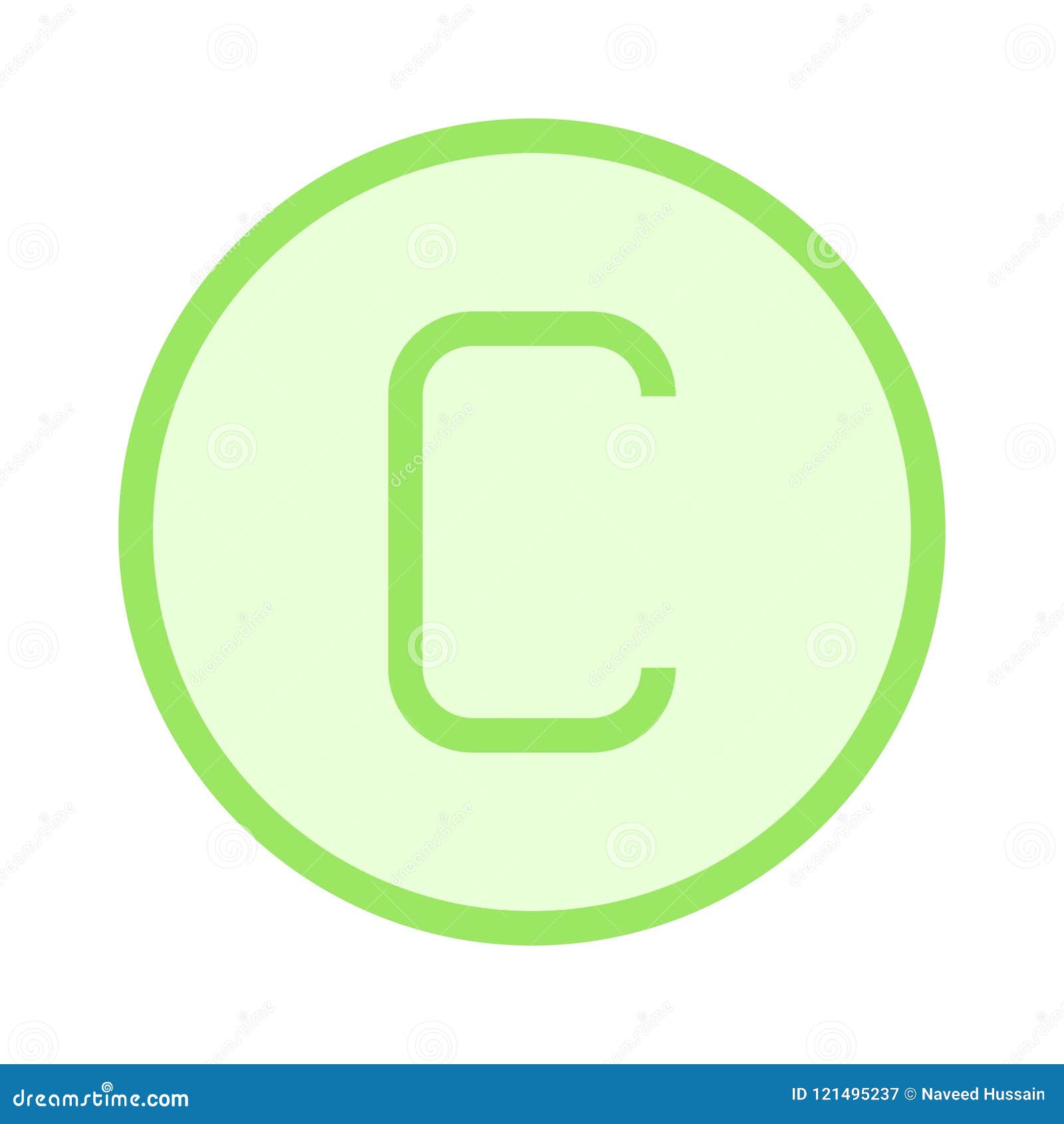 Copyright color line icon stock illustration. Illustration of abstract ...