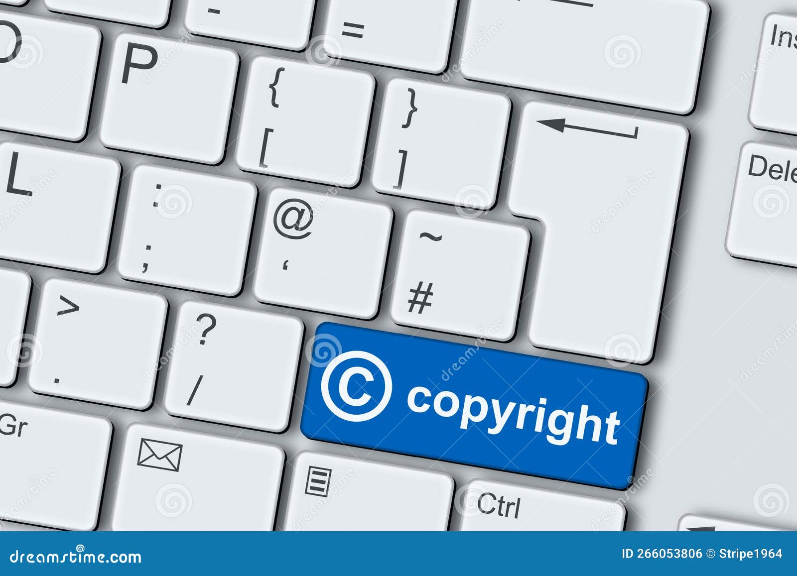 Copyright Concept PC Computer Keyboard 3d Illustration Stock ...