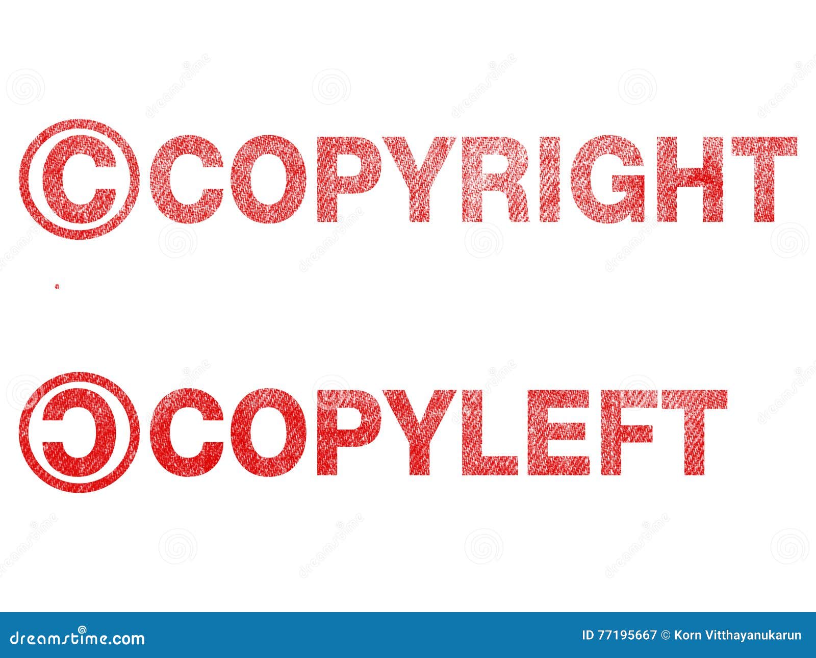 Copyright Copyleft Text Label Stamp for Documents. Stock Image - Image ...