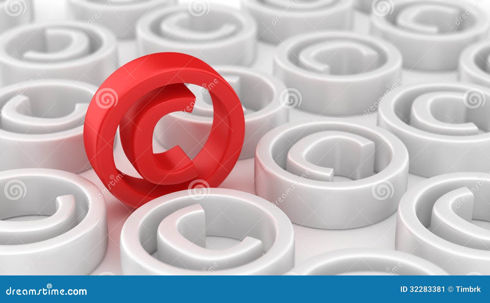 Row Of White Copyright Symbols And One Red Color Royalty-Free Stock ...