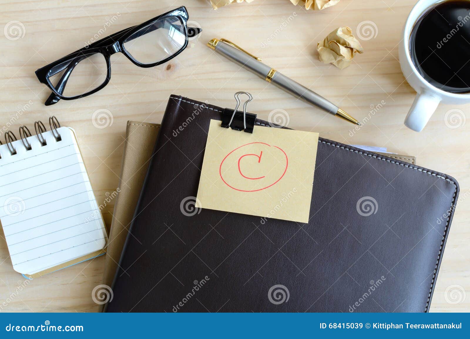 Copyright Document Folder and Desk Office Stock Image - Image of ...