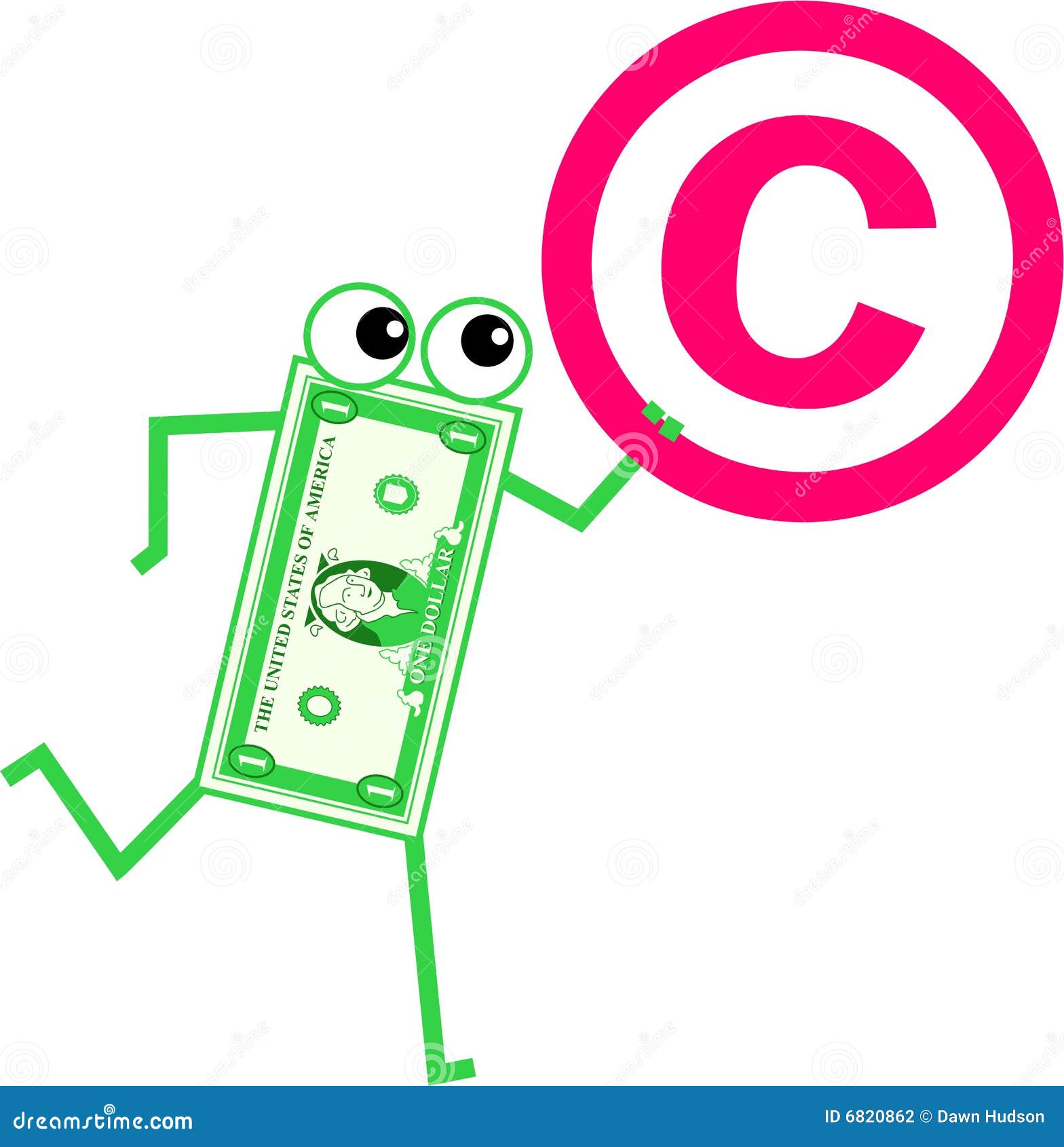 Copyright dollar stock illustration. Illustration of shopping - 6820862