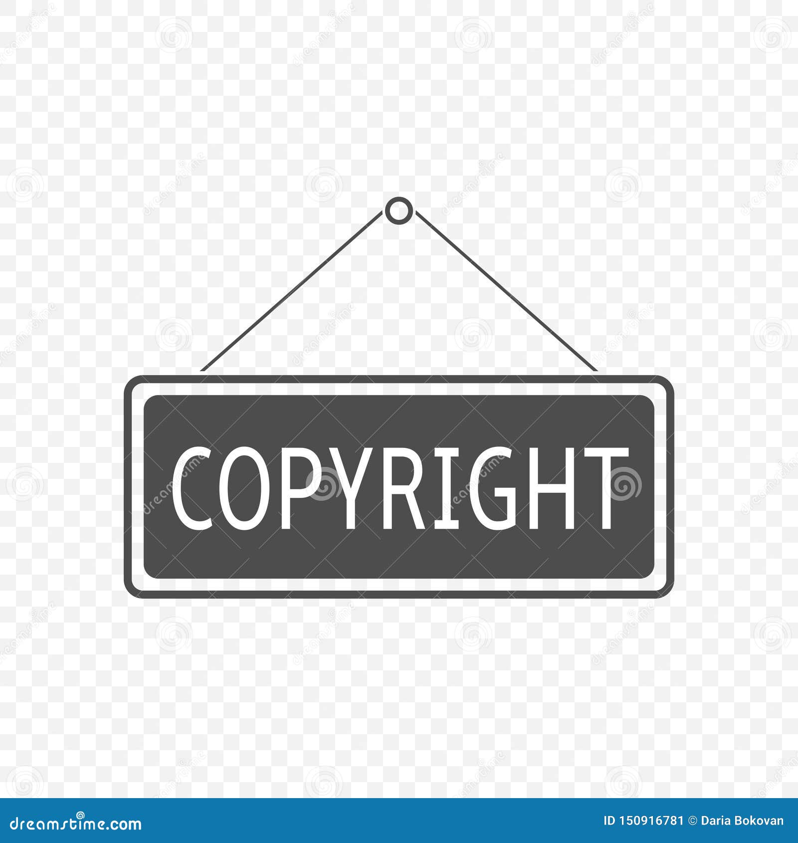 Copyright Hanging sign stock illustration. Illustration of ...