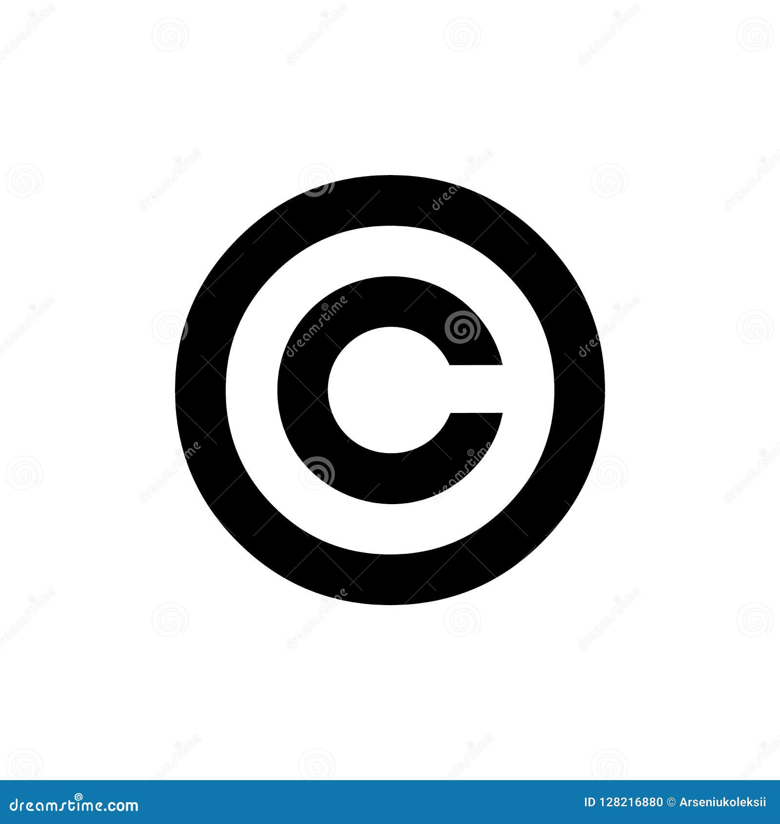 Copyright Icon. C Letter in a Circle. Stock Vector - Illustration of ...