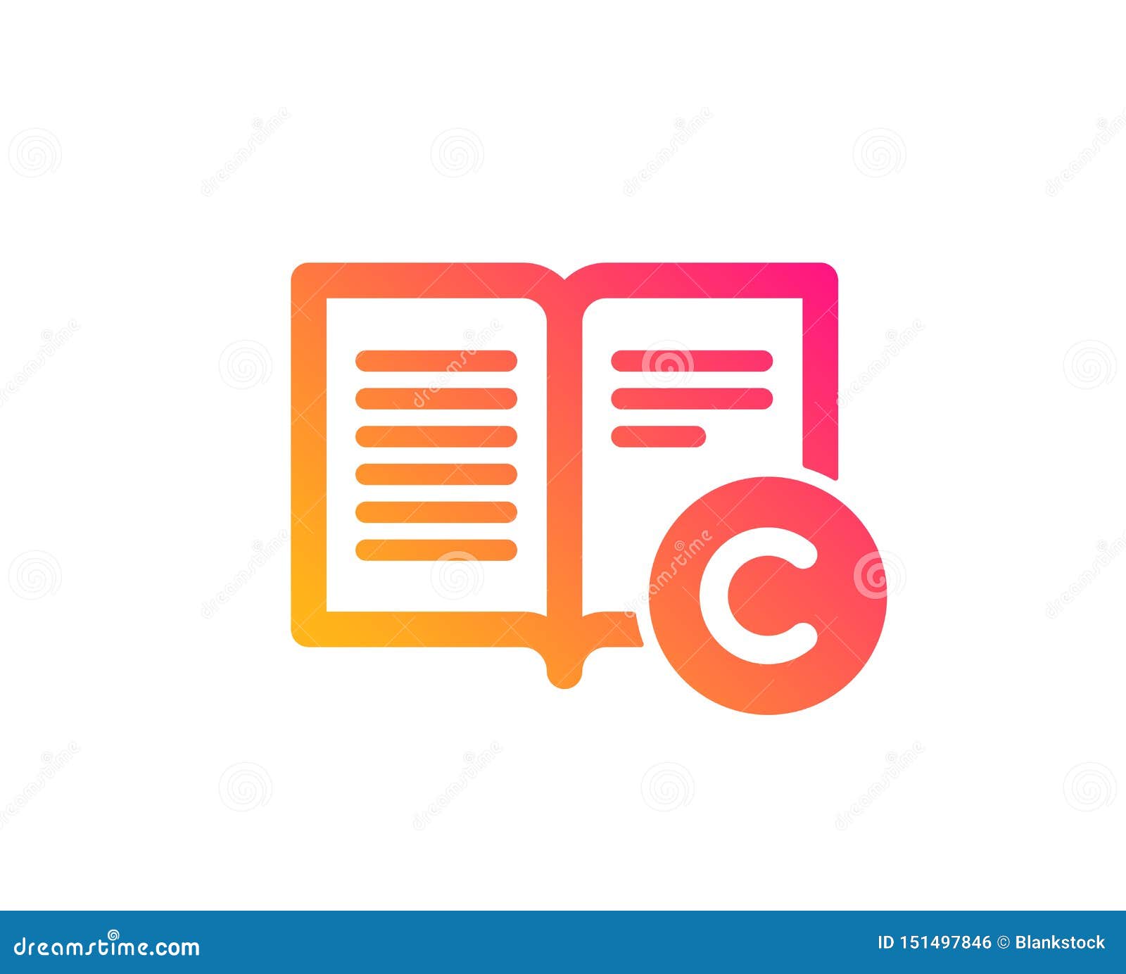 Copyright Icon. Copywriting or Book Sign. Vector Stock Vector ...