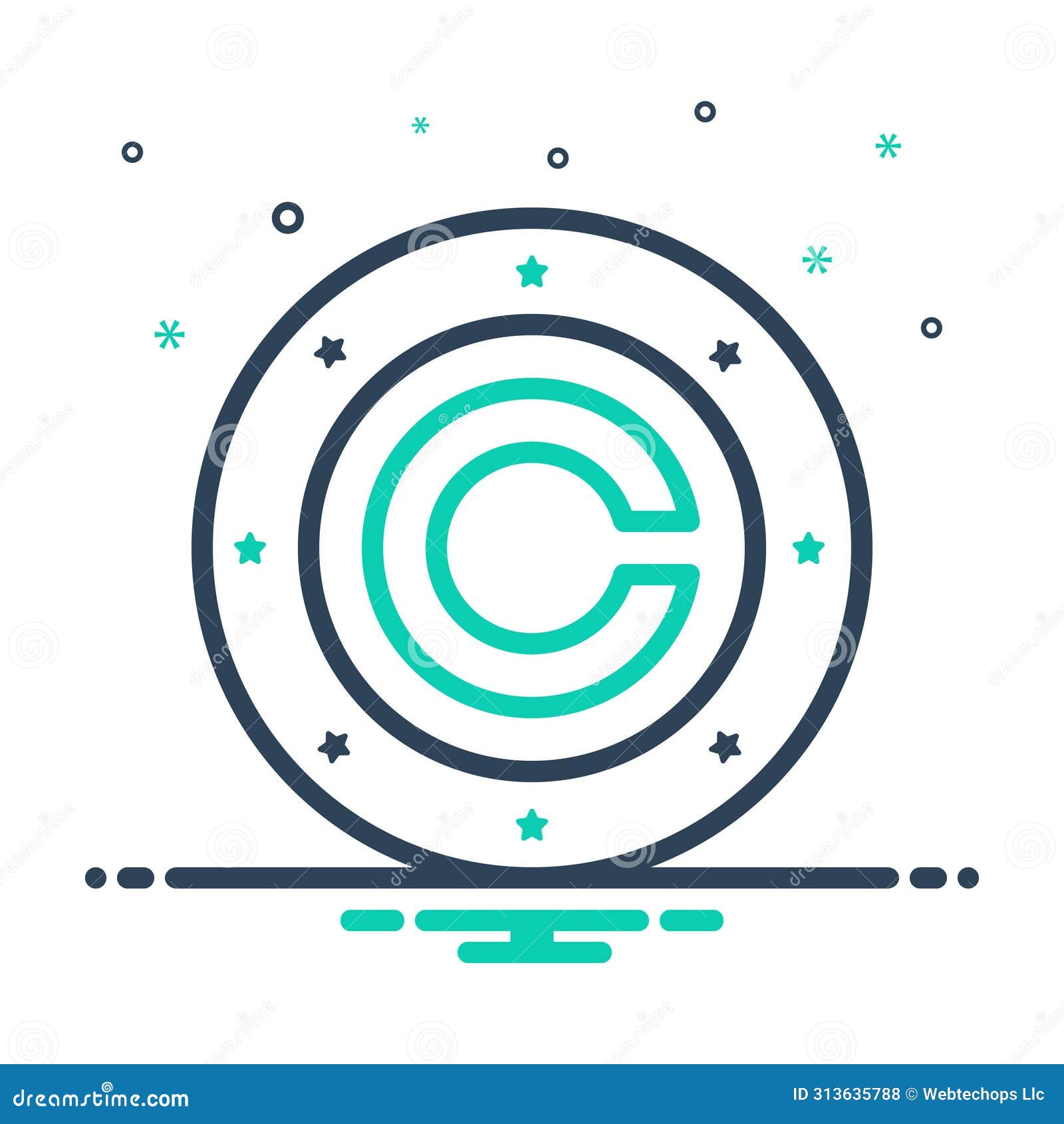 Mix Icon for Copyright, Label and Legal Stock Vector - Illustration of ...