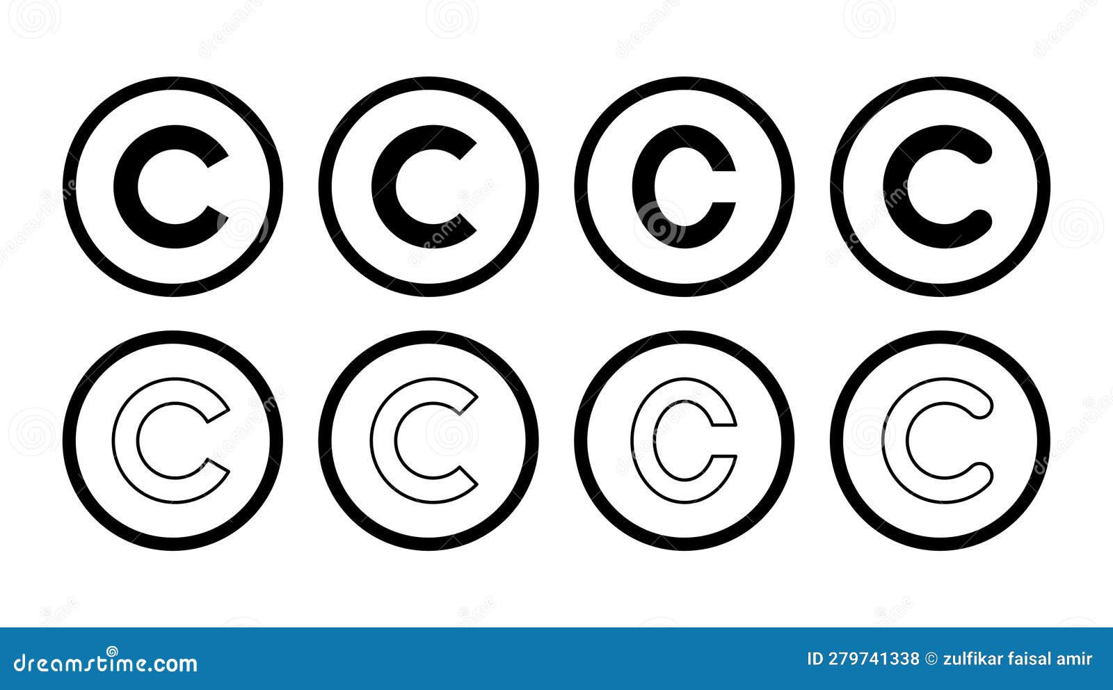 Copyright Icon . Copyright Symbols Stock Vector - Illustration of ...