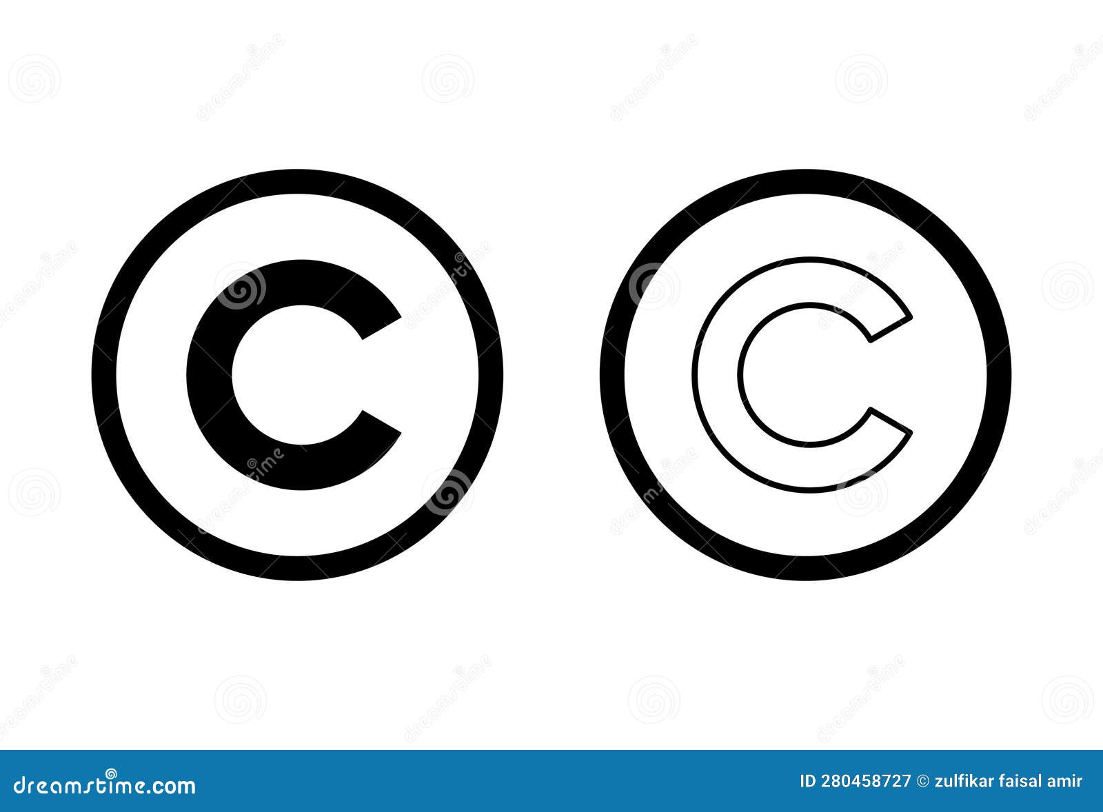 Copyright Icon . Copyright Symbols Stock Vector - Illustration of work ...