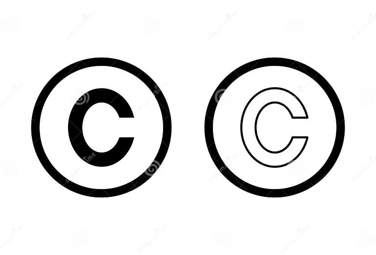 Copyright Icon . Copyright Symbols Stock Vector - Illustration of mark ...