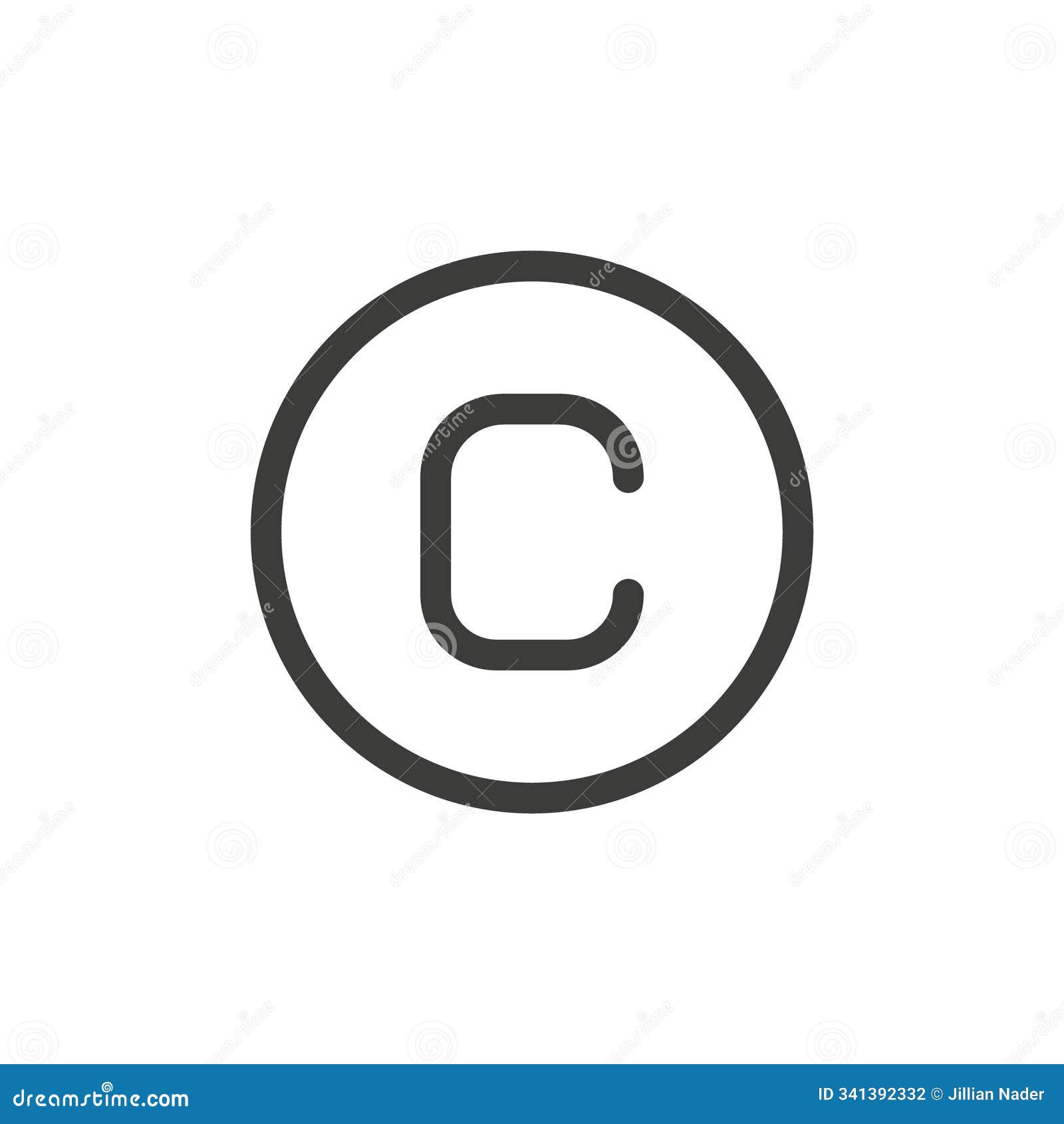 Copyright Icon Simple Outline Vector Logo Stock Vector - Illustration ...