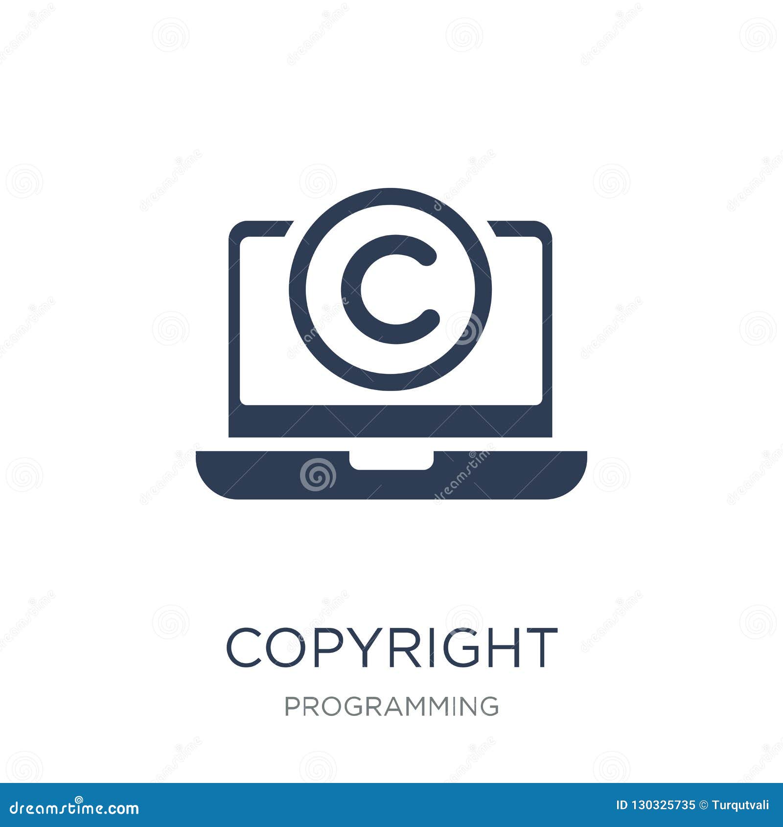 Copyright Icon. Trendy Flat Vector Copyright Icon on White Background ...
