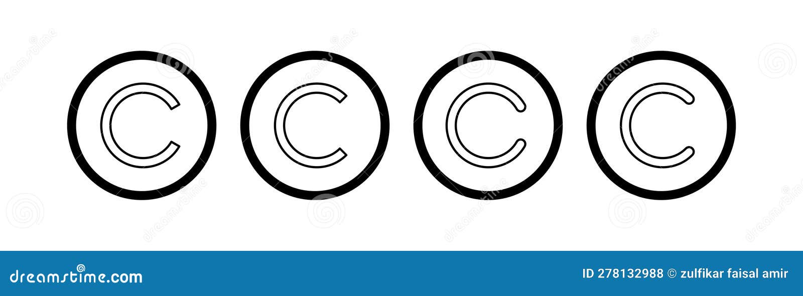 Copyright Icon . Copyright Symbols Stock Vector - Illustration of ...