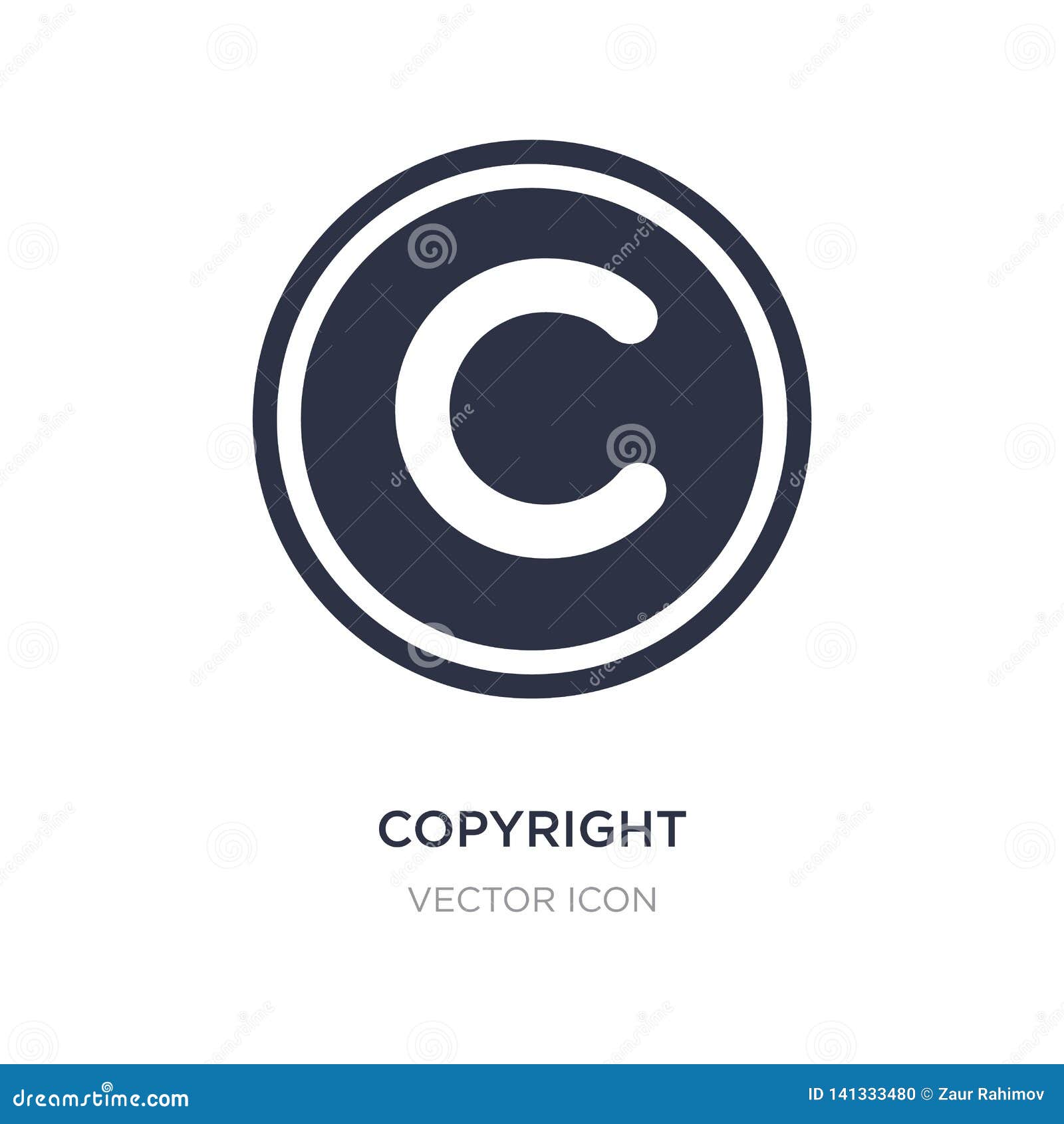 Copyright Icon on White Background. Simple Element Illustration from ...