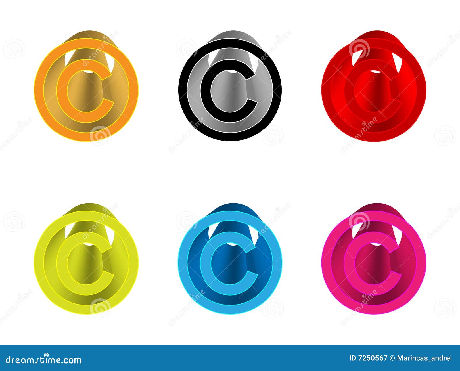 Copyright icons stock vector. Illustration of copyright - 7250567