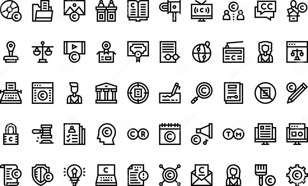 Copyright Icons High-Quality Vector Icons Collection with Editable ...