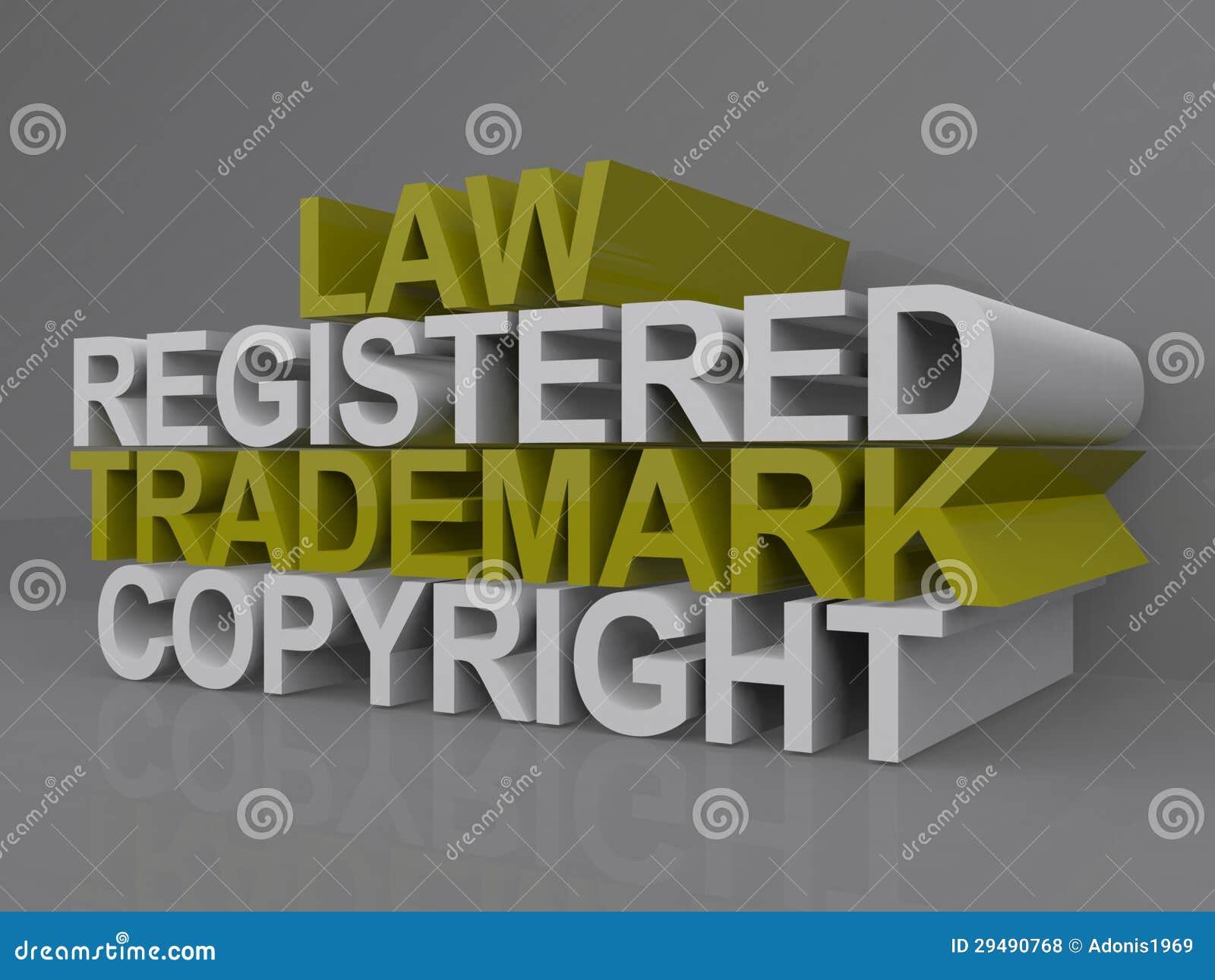 Copyright Red 3d Words Legal Symbol Target Arrow Bulls Eye Stock ...