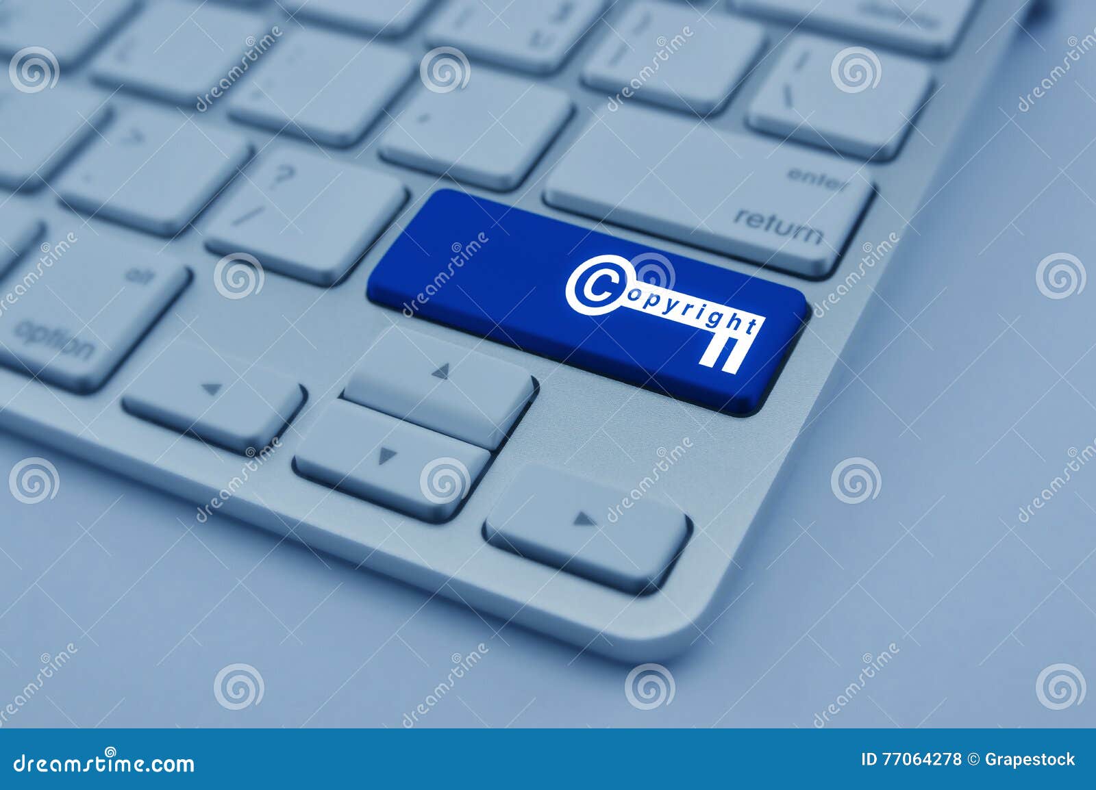 Copyright Key Icon on Modern Computer Keyboard Button, Copyright Stock ...