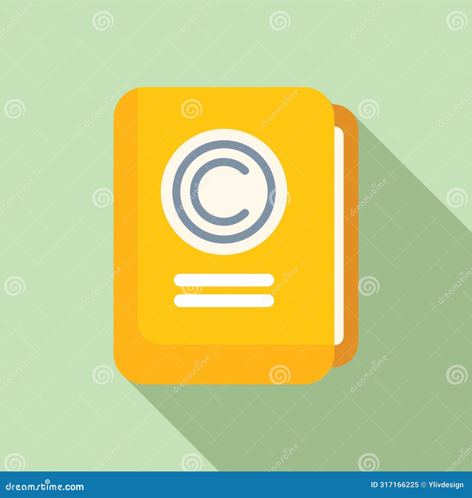 Copyright Law Folder Icon Flat Vector. Online Protection Stock ...