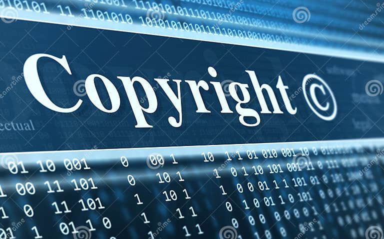 Copyright message concept stock illustration. Illustration of ...