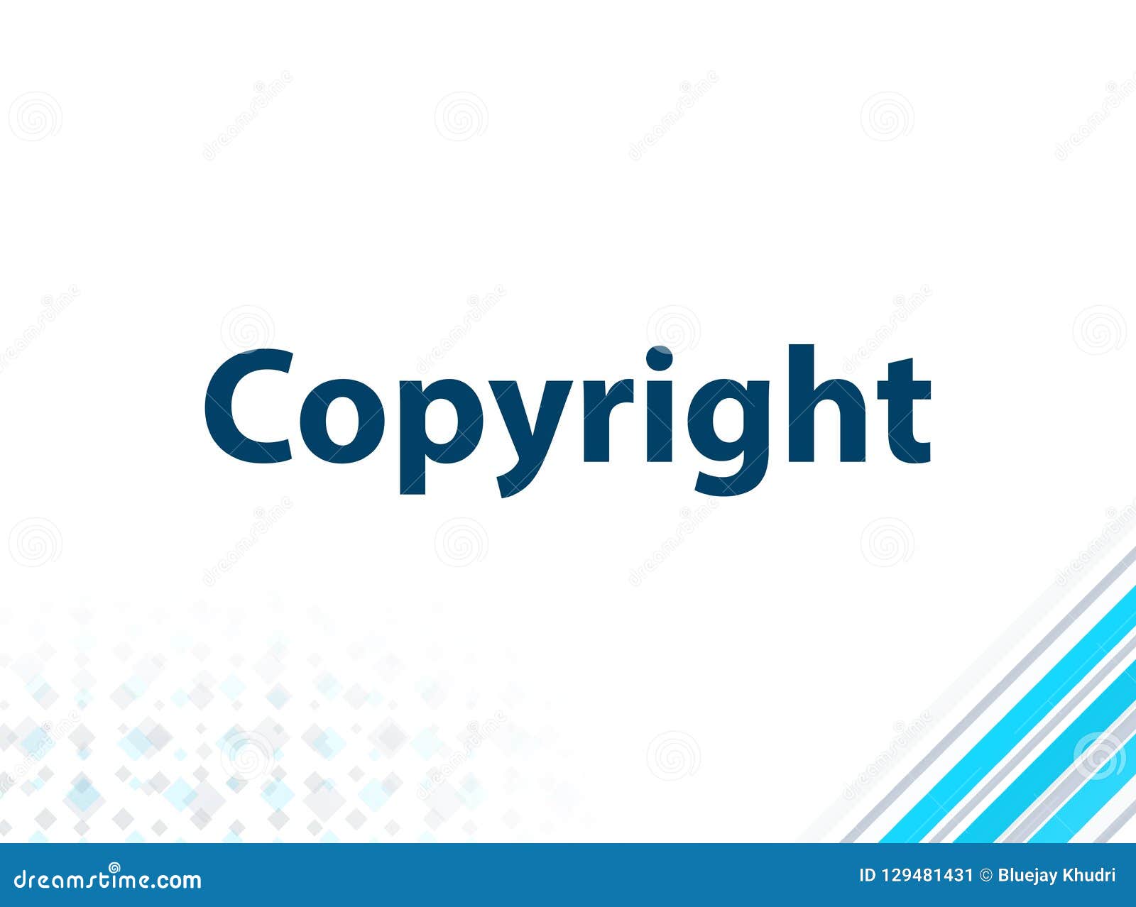 Copyright Modern Flat Design Blue Abstract Background Stock ...
