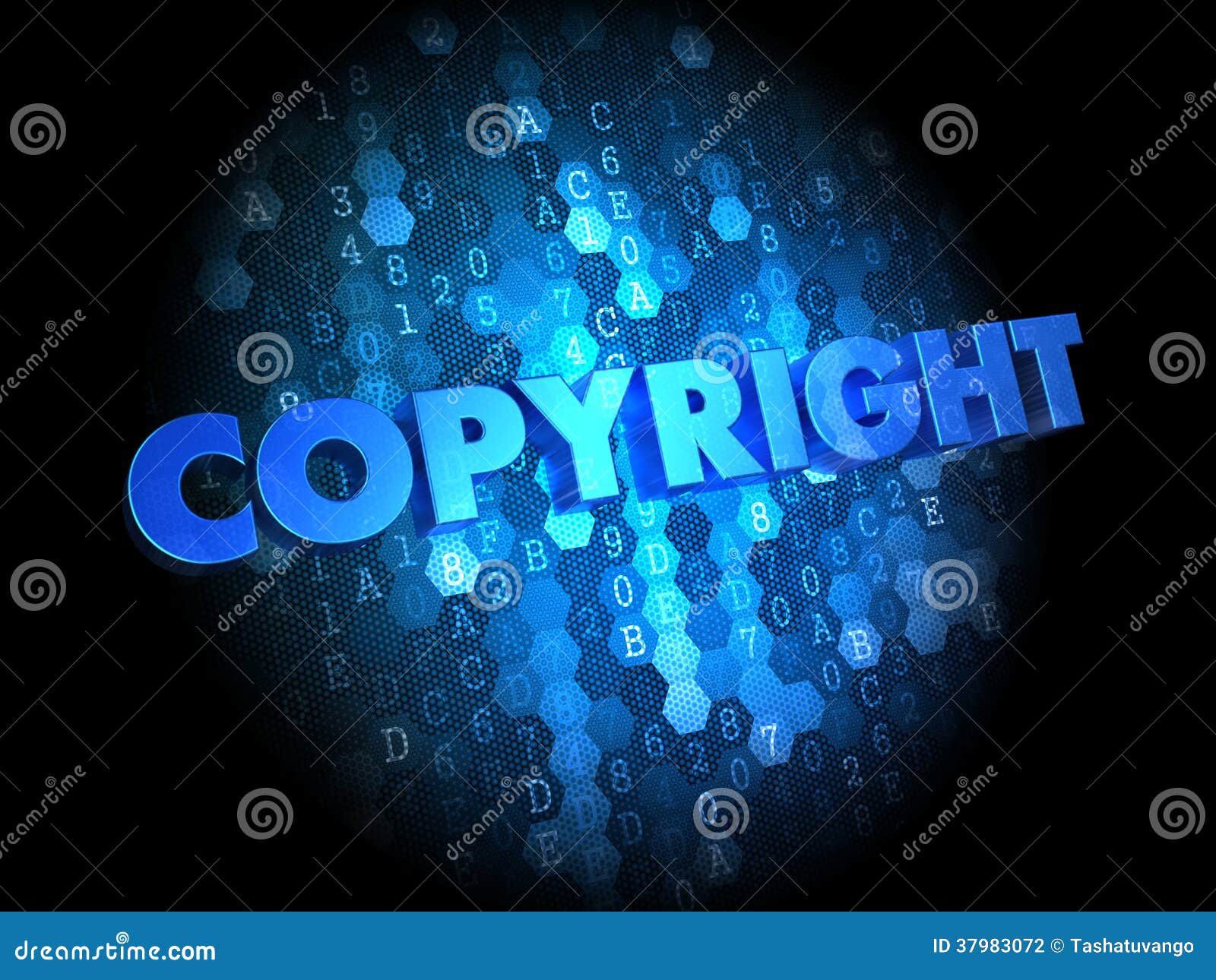 Copyright No Fundo Escuro De Digitas. Foto de Stock - Imagem de acordo ...