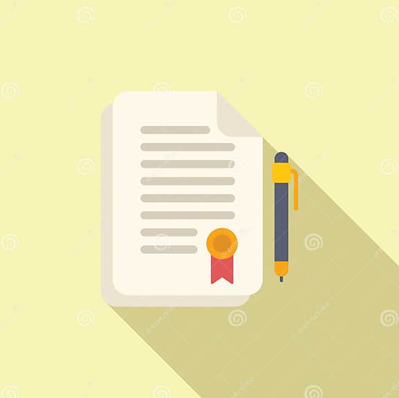 Copyright Papers Icon Flat Vector. Property Protection Stock Vector ...