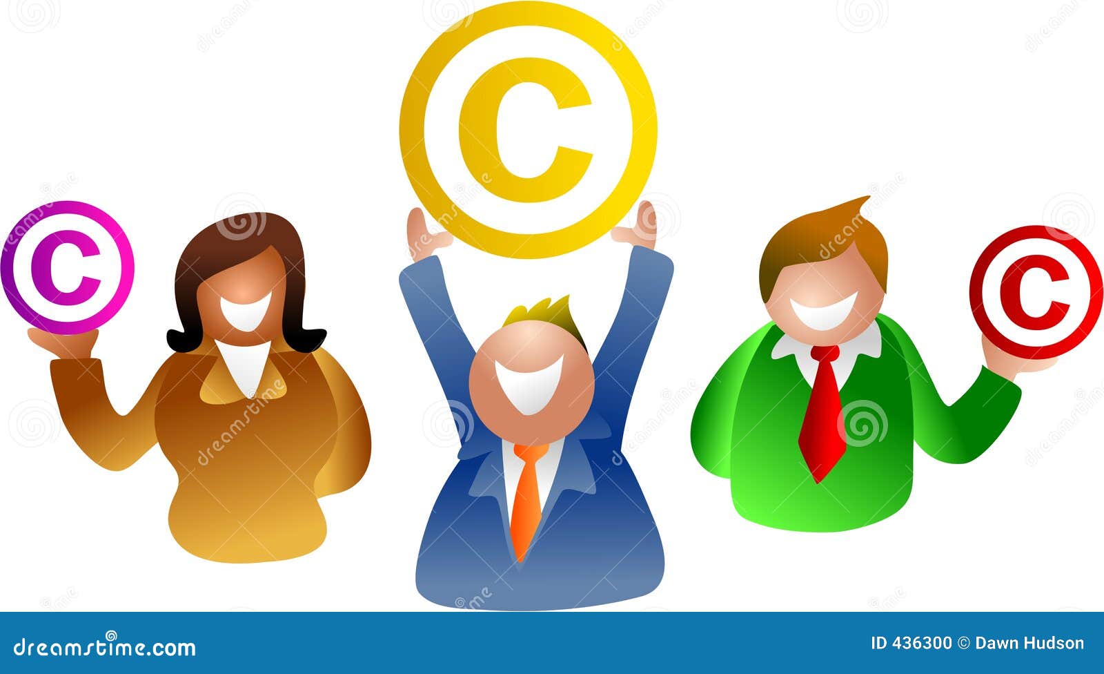 Copyright Symbols Trademark 3D Gold Color, 3d Render Isolated On White ...