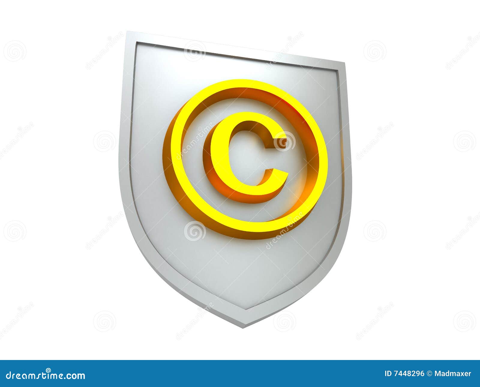 Copyright protect stock illustration. Illustration of protection - 7448296