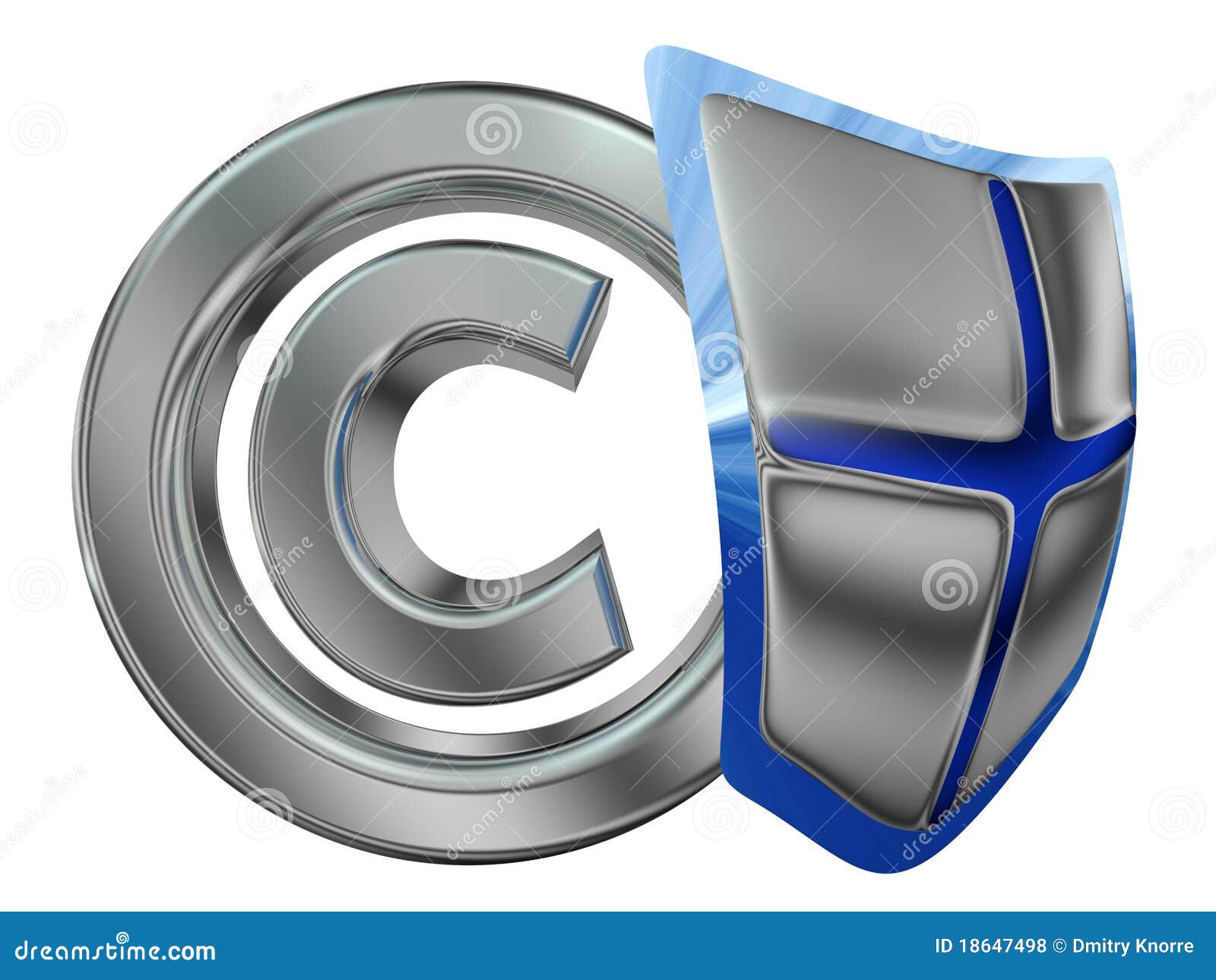 Copyright Protection 3d Words Symbol Icon Intellectual Property Stock ...