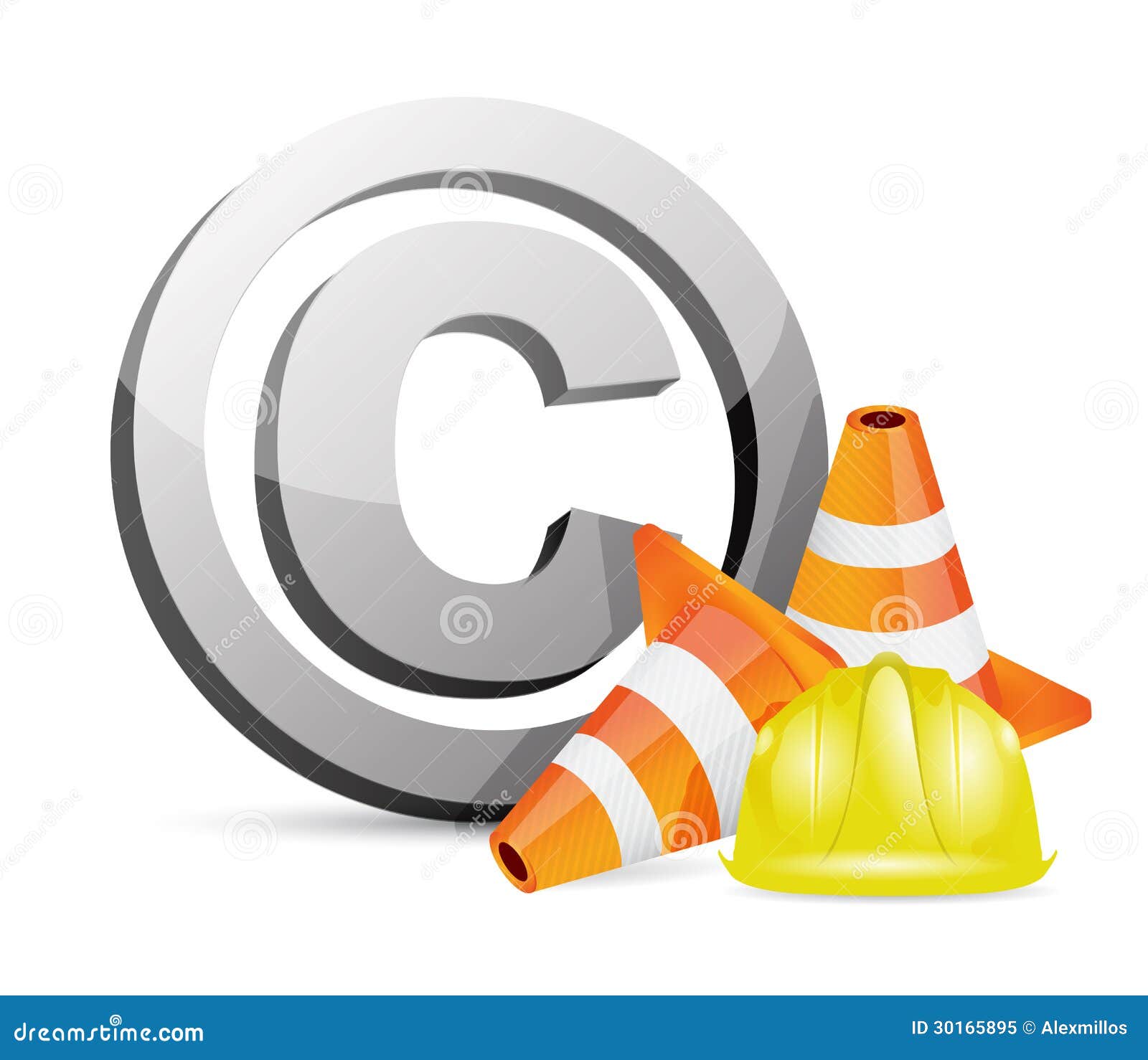 Copyright Protection 3d Words Symbol Icon Intellectual Property Stock ...