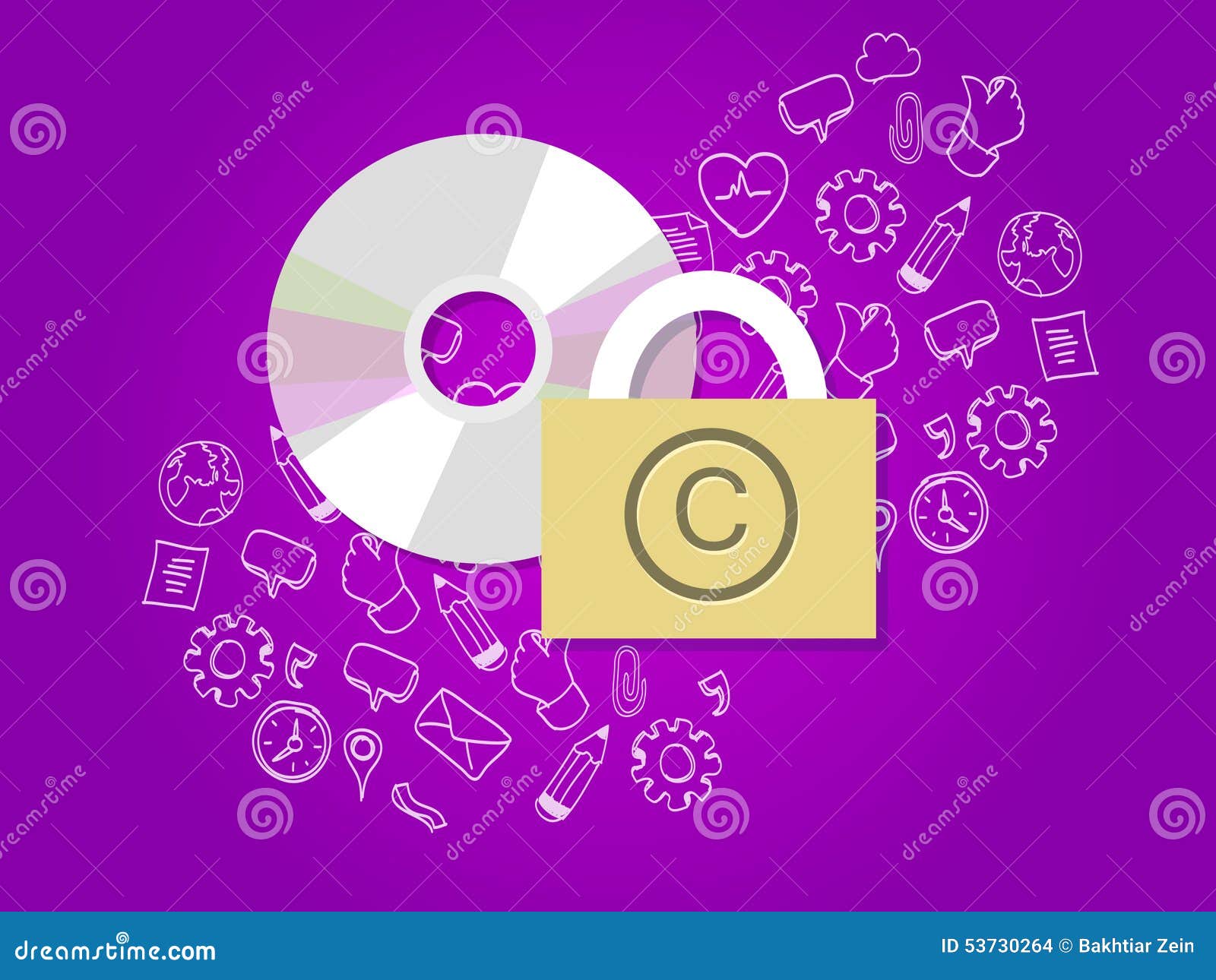 Copyright Protection 3d Words Symbol Icon Intellectual Property Stock ...