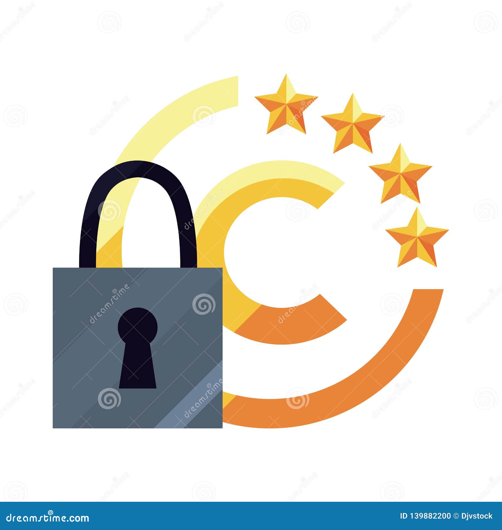Copyright Protection of Intellectual Stock Vector - Illustration of ...
