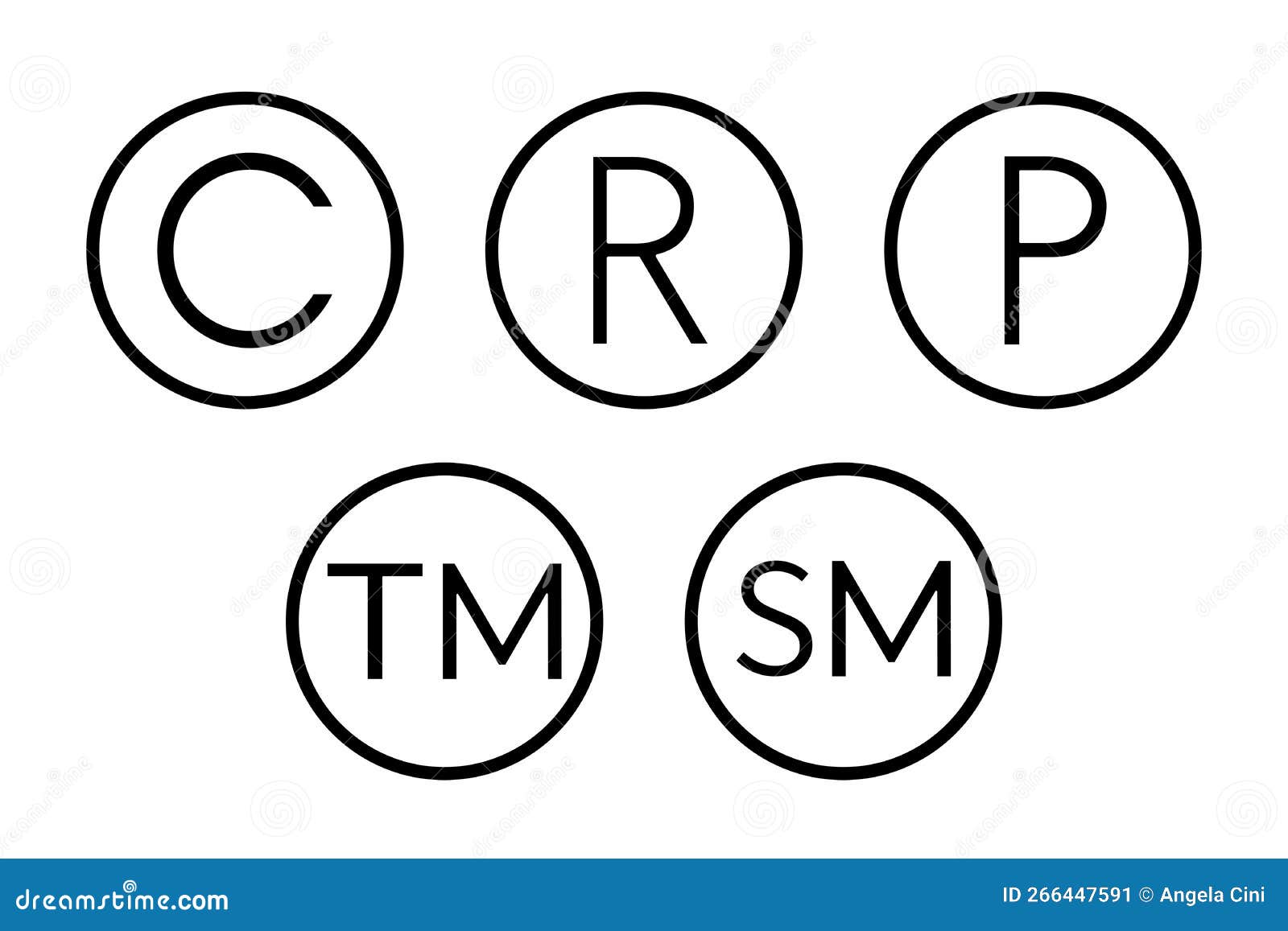 Copyright Registered Patent Trademark and Service Mark Icon Set Stock ...