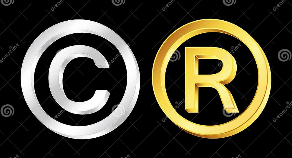 Copyright and Reserved Signs Stock Vector - Illustration of copyrights ...
