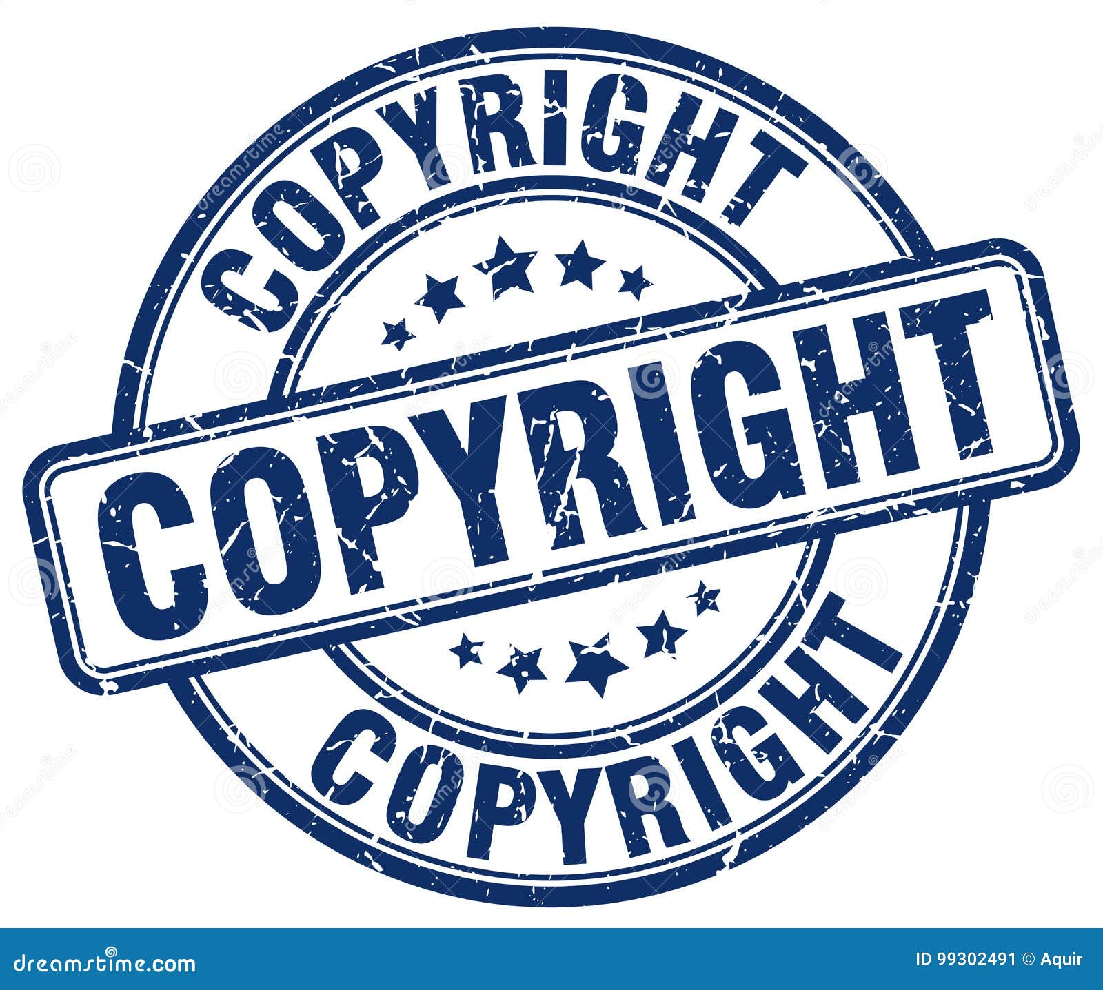 Copyright stamp stock vector. Illustration of seal, isolated - 99302491