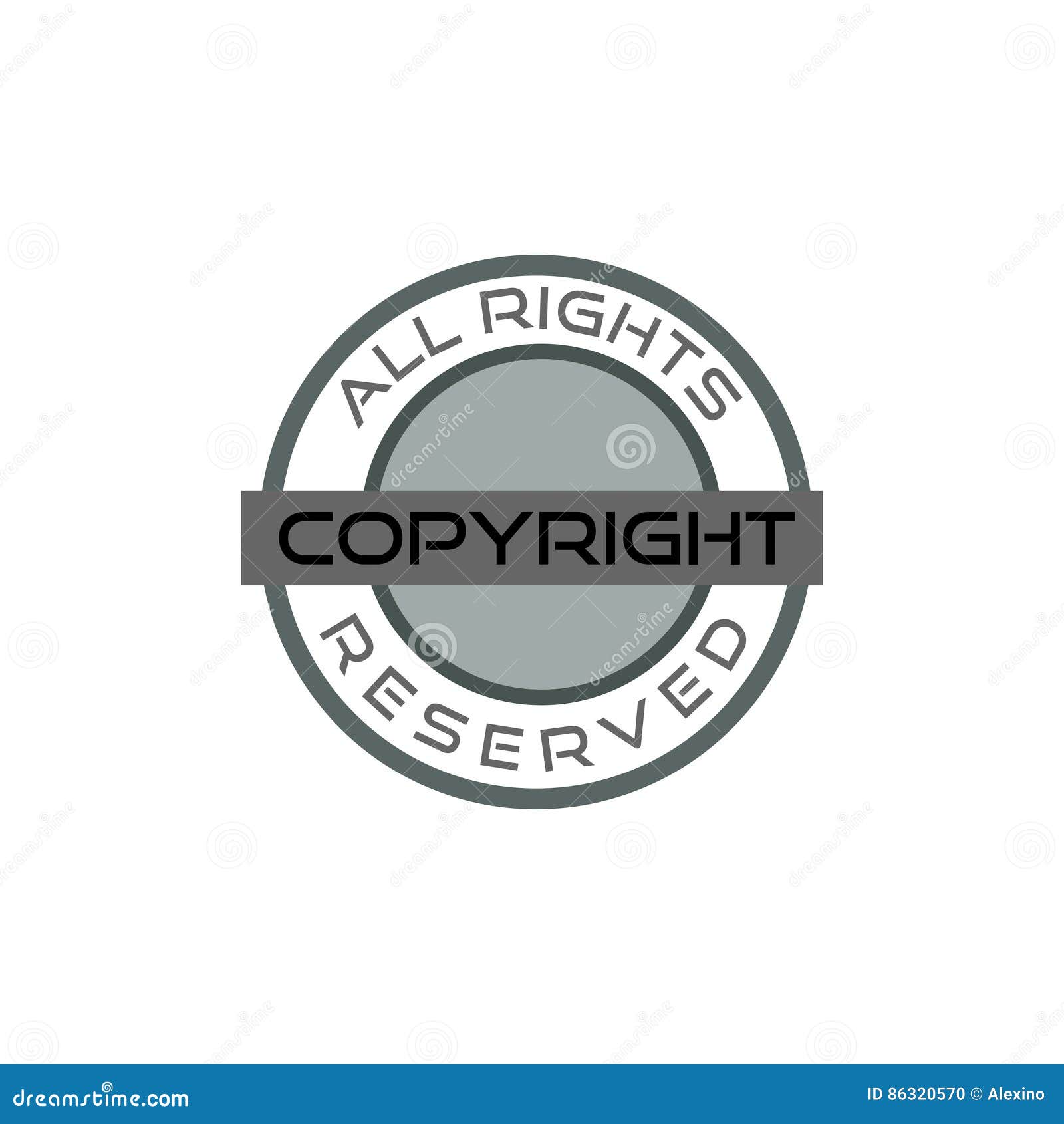 Copyright rubber stamp stock vector. Illustration of shape - 86320570