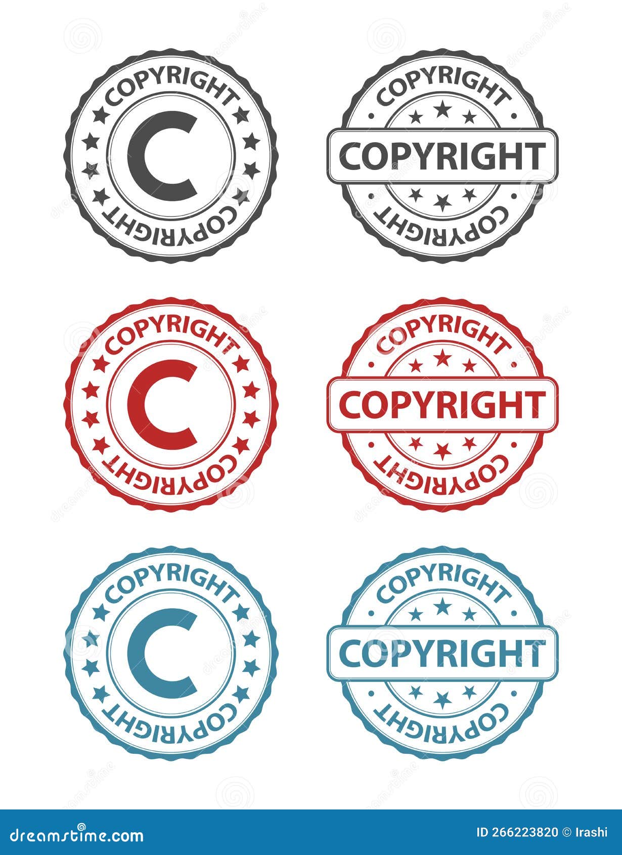 Copyright rubber stamp stock vector. Illustration of seal - 266223820