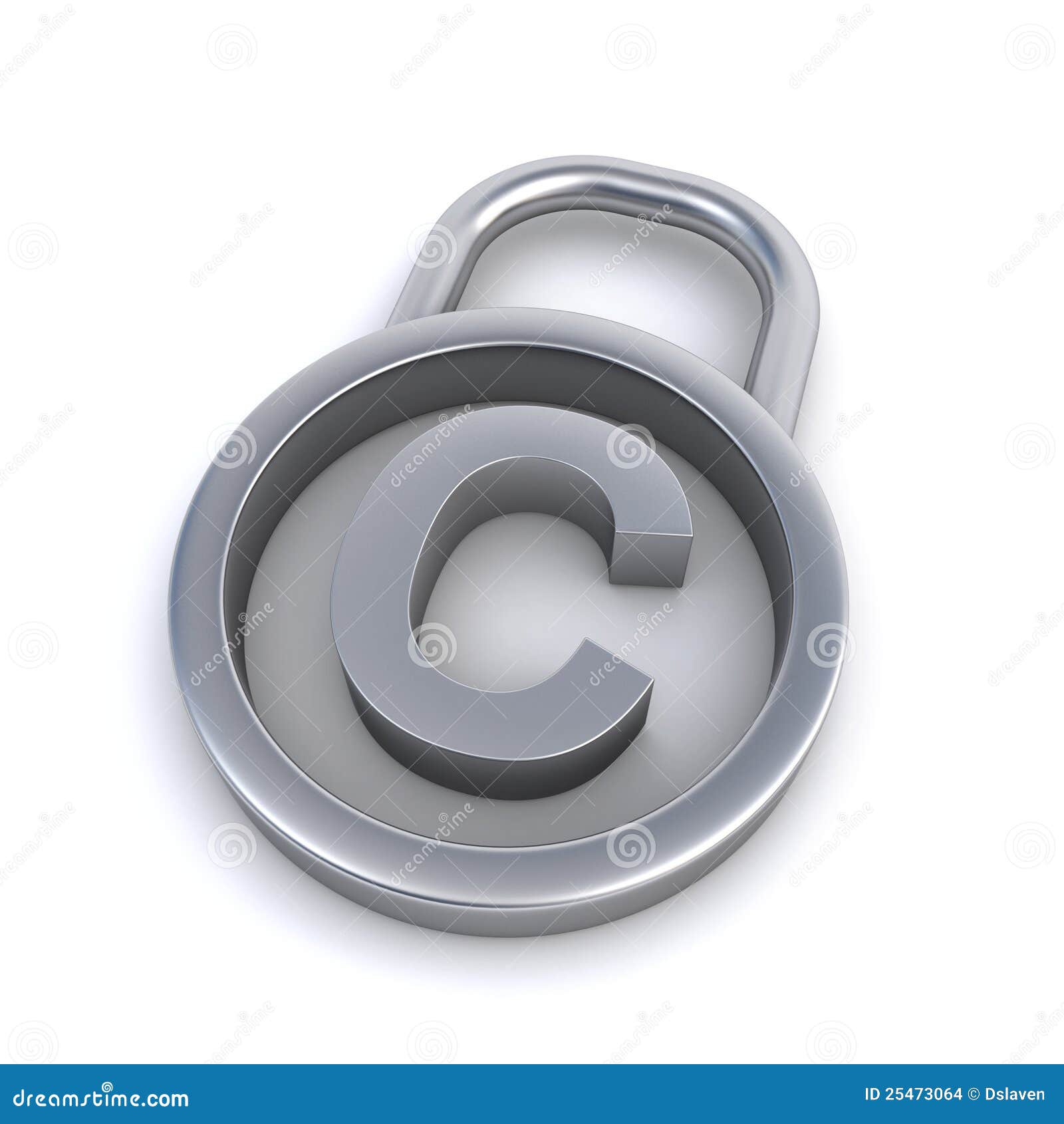Copyright sign padlock stock illustration. Illustration of security ...