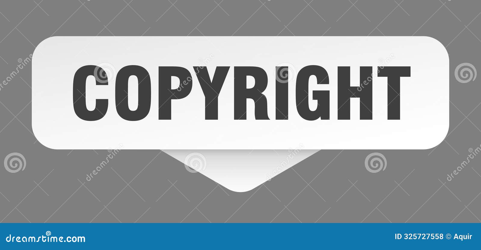 Copyright Sticker. Copyright Sign Isolated on Gray Background Stock ...