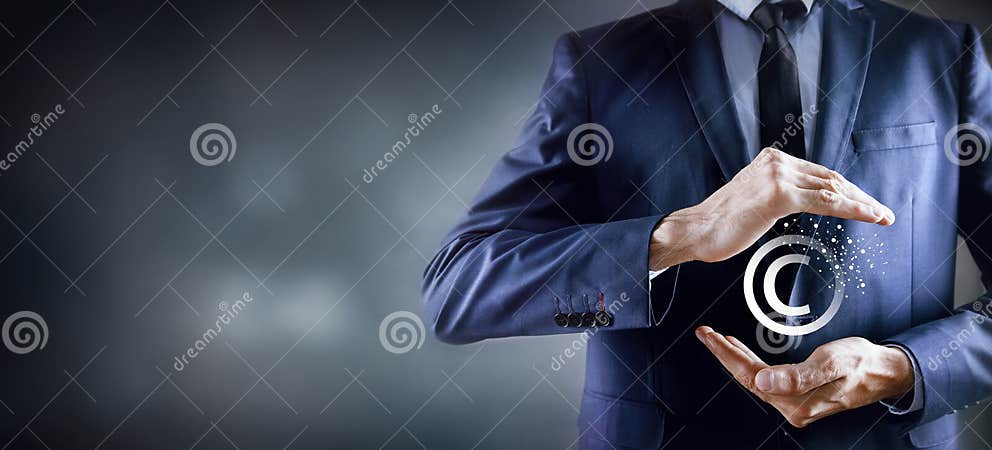 Copyright Symbol from the Author Stock Photo - Image of male ...