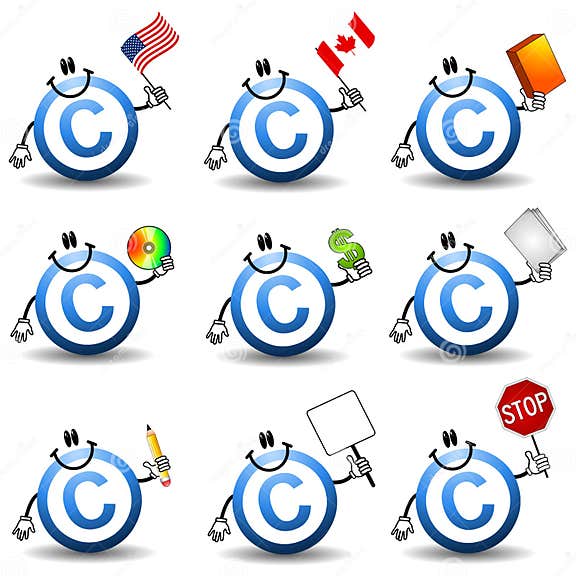 Copyright Symbol Cartoons stock illustration. Illustration of book ...