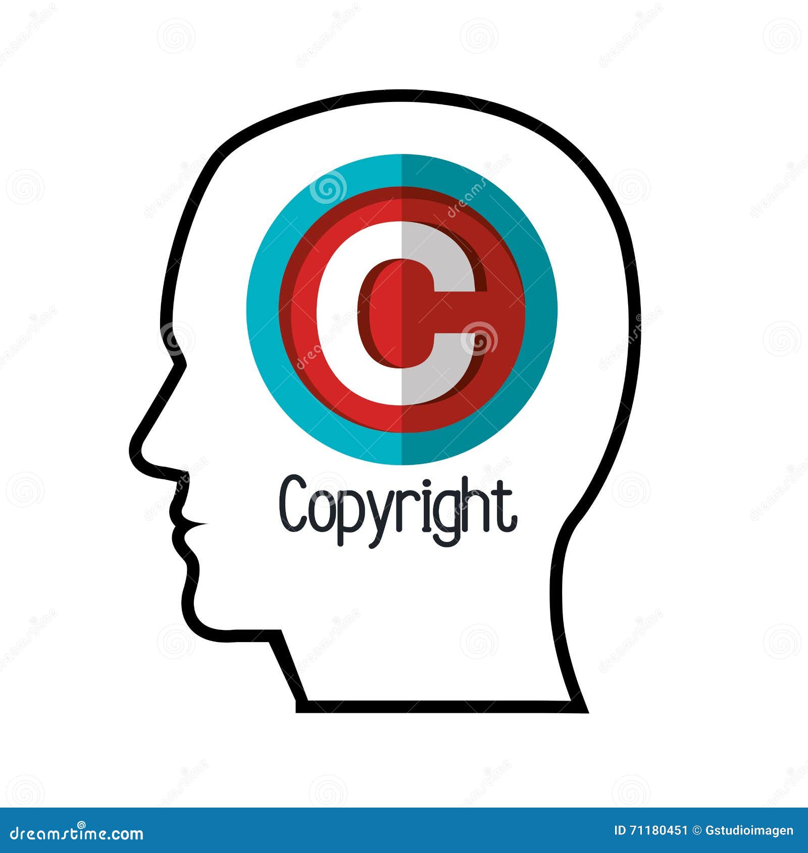 Copyright symbol design stock illustration. Illustration of protect ...