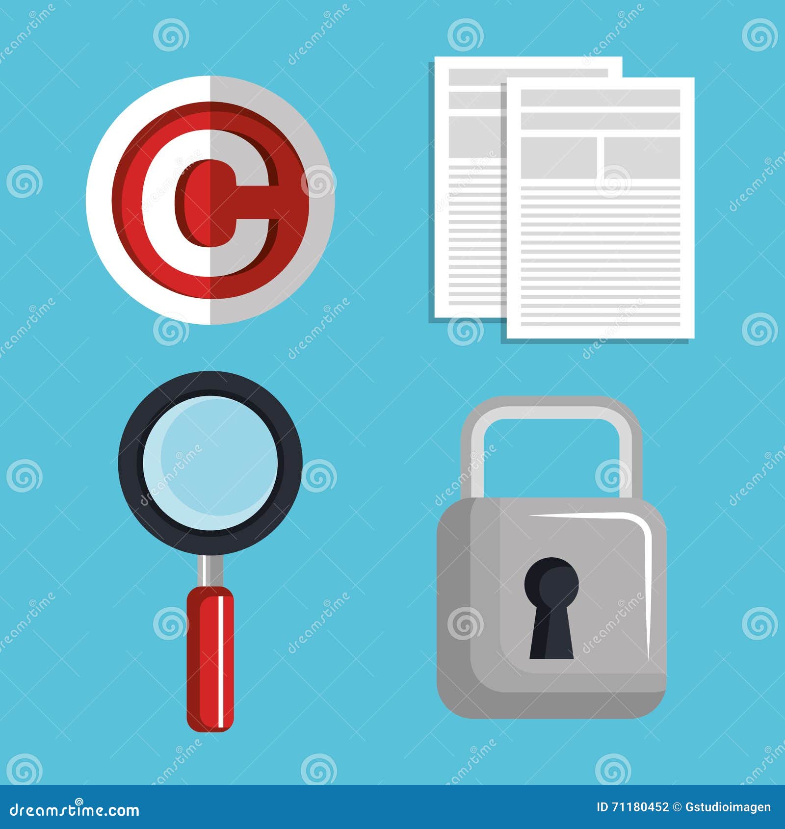 Copyright symbol design stock illustration. Illustration of papers ...